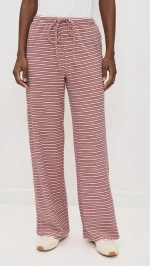 BAILEY ROSE Striped Velour Pants