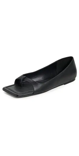 Women's Black Toe Flats
