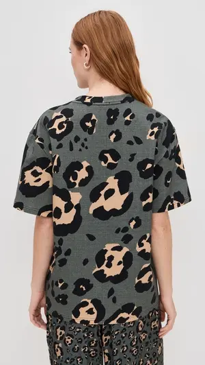 A POTTS Boxy Leopard Print Tee
