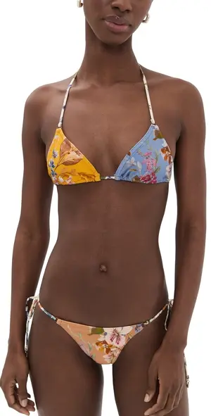 Zimmermann Print Triangle Bikinis