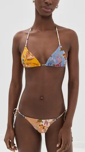 Zimmermann Patience Spliced Triangle Bikini Set