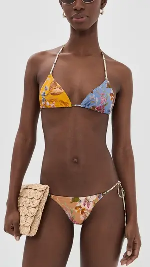 Zimmermann Patience Spliced Triangle Bikini Set