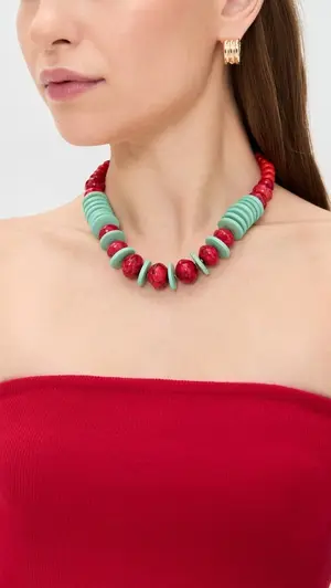 ELIZABETH COLE Momoka Dyed Howlite Necklace