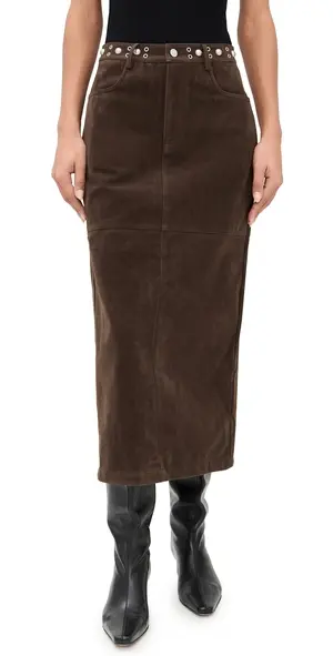 BAILEY ROSE Faux Suede Skirt