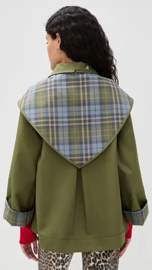 DAMSON MADDER Reversible Jerry Crop Trench Coat