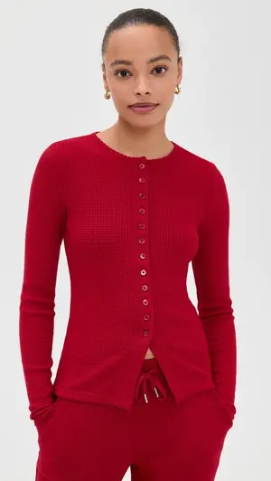 Madewell Joan Crewneck Waffle Top