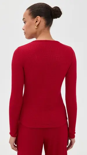 Madewell Joan Crewneck Waffle Top