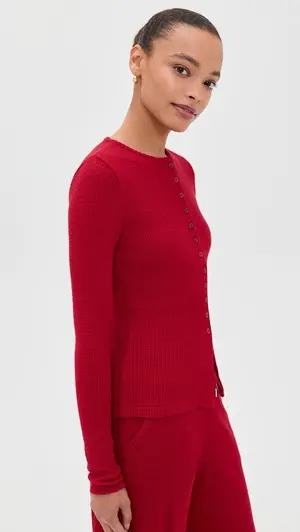 Madewell Joan Crewneck Waffle Top