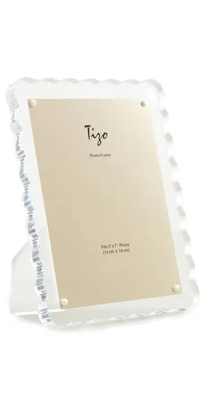 TIZO DESIGN Lucite Frame With Scalloped Design - Clear