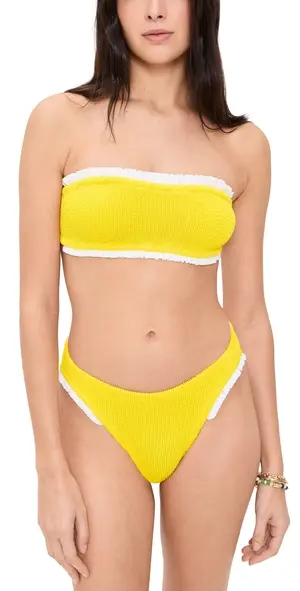 Hunza G Tracey Frill Bikini Set - Sunflower
