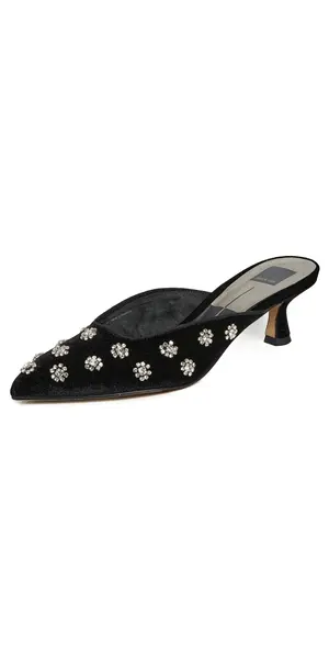 Dolce Vita Clara Embellished Mules - Nero
