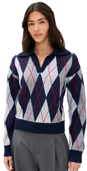 LE BOP Argyle Polo - Heather Multi