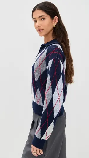 LE BOP Argyle Polo - Heather Multi