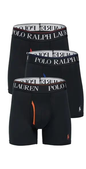 Polo Ralph Lauren 4d Flex Microfiber Boxer Briefs 3 Pack - Polo Black