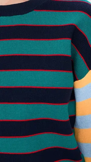 English Factory Striped Knit Top