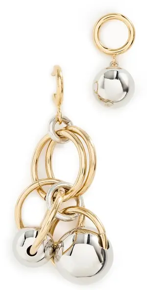 Isabel Marant Asymmetric Earrings - Dore/silver