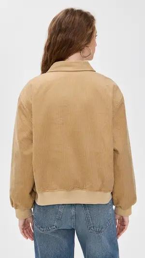 Lioness Cou Cou Corduroy Bomber Jacket - Latte