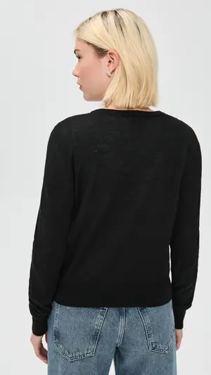Z Supply Crew Neck Long Sleeve Sweater - Black