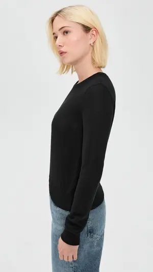 Z Supply Crew Neck Long Sleeve Sweater - Black