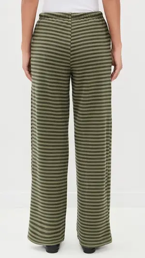 BAILEY ROSE Striped Velour Pants