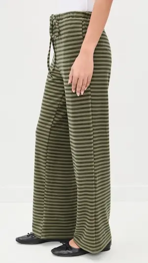 BAILEY ROSE Striped Velour Pants