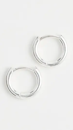 Madewell Demi Skinny Huggie Earrings - Silver