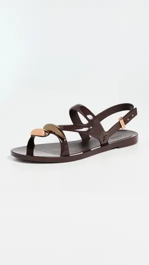 Melissa Iris Sandals - Brown/metallic