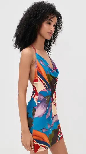 DONDE ESTEBAN Printed Jersey Mini Dress
