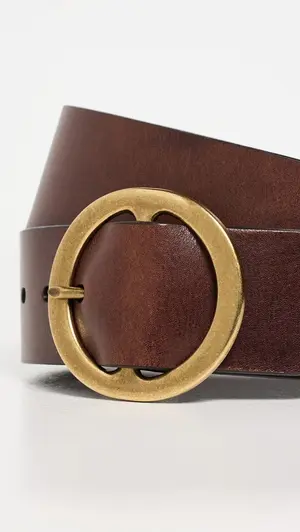 Madewell Round Buckle Leather Belt