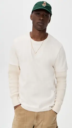 AARON LEVINE Thermal Long Sleeve Shirt