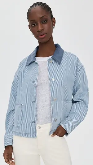 Xirena Baldwin Striped Denim Jacket