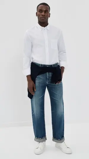 Officine Générale New Oxford Button Down Shirt - Optical White