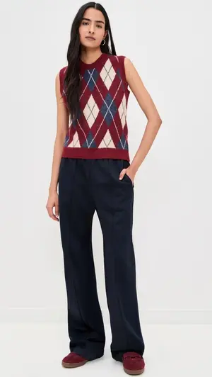 ANOTHER GIRL Argyle Knit Tank Sweater Vest