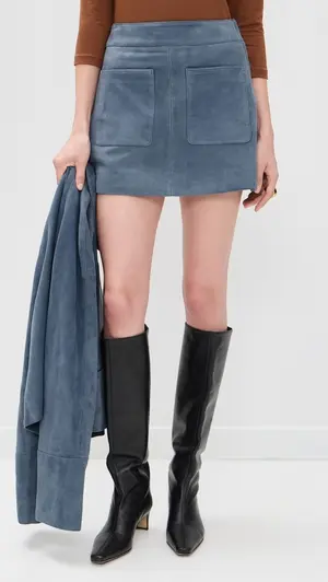 Tanya Taylor Fran Leather Skirt
