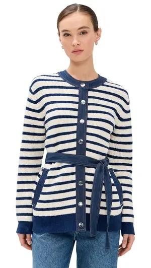 Tanya Taylor Delia Striped Cardigan