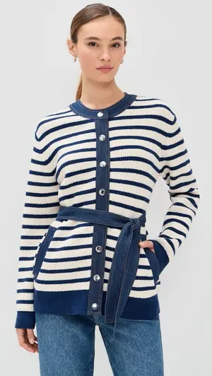 Tanya Taylor Delia Striped Cardigan