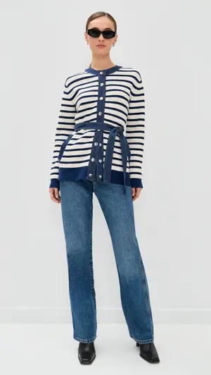 Tanya Taylor Delia Striped Cardigan