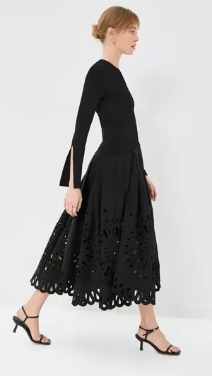 Simkhai Daila Midi Dress - Black Multi