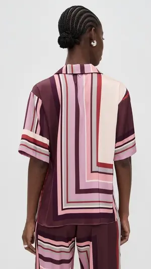 Misa Solange Geometric Print Top