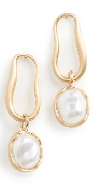 Cult Gaia Vera Earrings - Brushed Brass