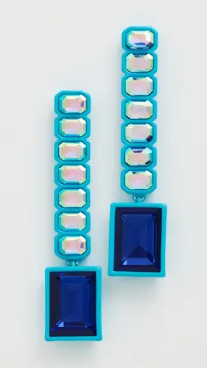 ELSIE FRIEDA Rectangle Drop Earrings