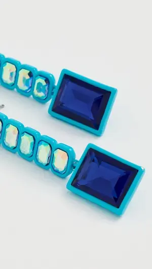 ELSIE FRIEDA Rectangle Drop Earrings
