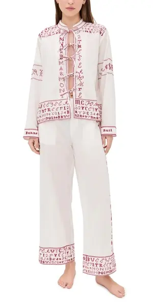 Sea Kit Sleepwear Pajama Set - White