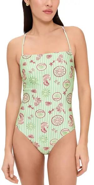 Minkpink Soleil One-piece Swimsuit - Mermaid Stripe