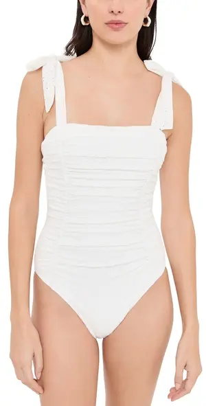 Minkpink Pippa Broderie One-piece - White