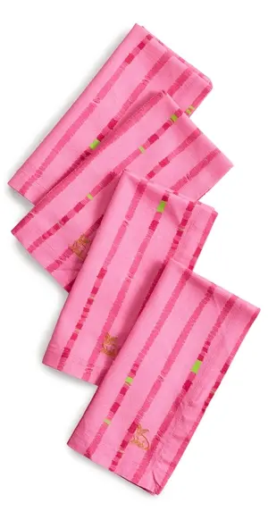CONIGLIO PALM BEACH Napkin Set - Lane Lines Pink Float