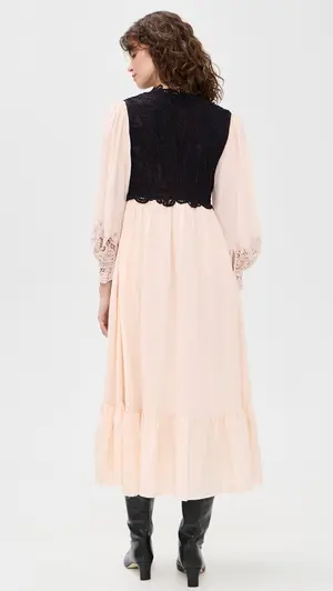 Sea Adelina Battenberg Lace Combo Dress - Multi