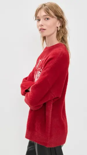 Show Me Your Mumu Classic Crew Neck Graphic Sweater
