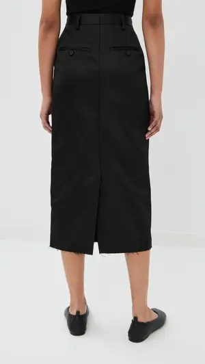 Co Pencil Skirt With Raw Hem