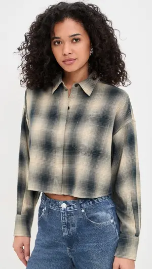 Rag & Bone Marin Cropped Plaid Shirt